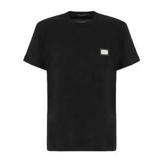 Dolce & Gabbana Homme, Tops, Noir, Taille: M T-Chemises