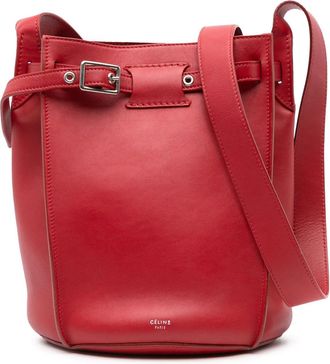 Celine Hobo Bags - Leather Big Bag Bucket Crossbody - Gr. unisize - in Rot - für Damen