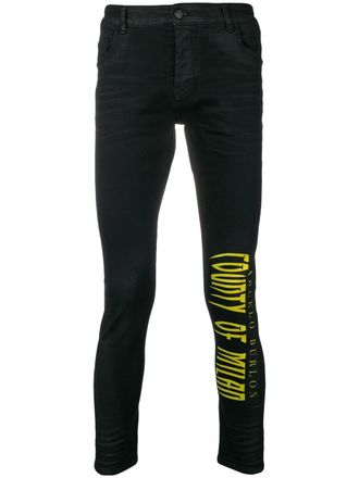 Marcelo Burlon jean skinny &agrave; logo - Noir