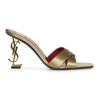 Saint Laurent Opyum Mules aus Satin-Cr&ecirc;pe - - Shoes - Damen - Beige - 38 EU