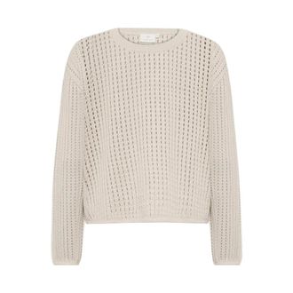 Kaffe Gris Plume Pull Crochet Tricot - Femme - Pulls - Gris - Taille: 44 FR