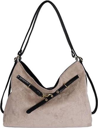 Generic Sac fourre-tout tendance en daim pour femme - Grande capacité - En cuir souple - Pour voyage, université, travail, sac à main décontracté rétro, 006-k