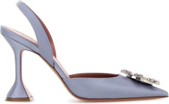 Amina Muaddi Femme, Chaussures, Bleu, Taille: 40 EU Begum Sling 95