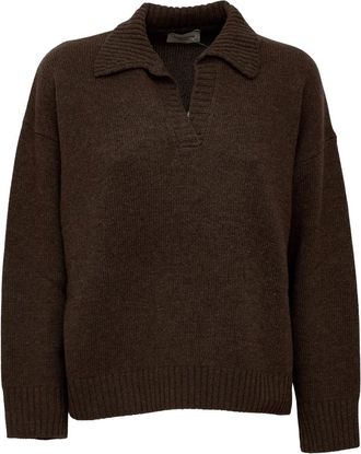 Max Mara Femme, Pulls, Brun, Taille: 40 FR Pull Col V Ouvert