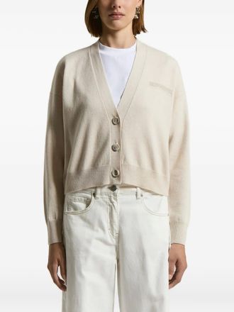 PESERICO cardigan boutonné à détail brodé - Tons neutres