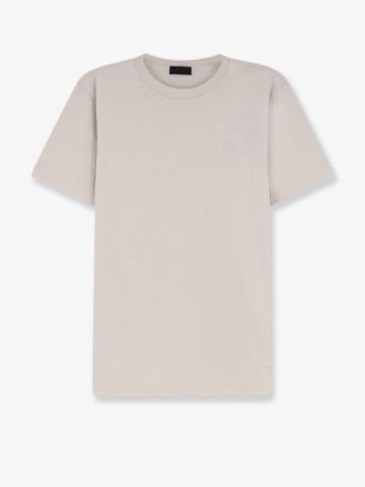 Moncler Cotton T-shirt with front logo patch - MONCLER - gender_Man