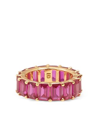Izabel Display bague &agrave; design rectangulaire - Rose