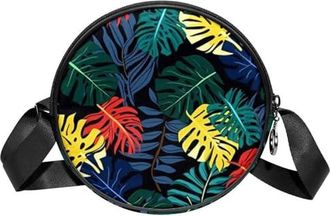 Generic Sac &agrave; bandouli&egrave;re rond pour femme, petit sac &agrave; bandouli&egrave;re avec fermeture &eacute;clair, bretelles r&eacute;glables, style d&eacute;contract&eacute;, pour femmes et filles