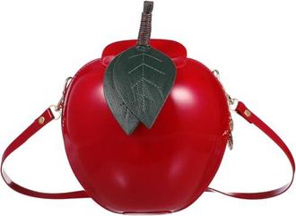 Valiclud Sac à Main Femme Pomme Rouge Petit Sac Épaule Simple Ajustable Porte-monnaie Forme Pomme Pour Fille Crossbody Décoratif Pour Clés Et Cartes