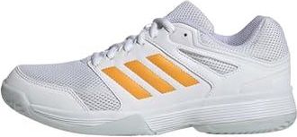 adidas Femme Speedcourt Women Indoor Shoes, FTWR White/Pure Tangerine/Crystal Sky, 43 1/3 EU