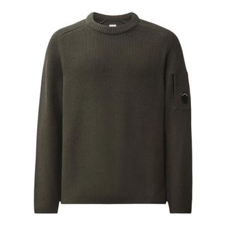 C.P. Company Full Rib Cotton Lens Crewneck - - Knitwear - Herren - Grau - XL