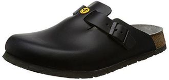 Birkenstock Boston Boston Chaussures Unisexe Antistatique/Cuir Naturel Noir Pointure 39 - Semelle Normale, Noir, 40 EU &Eacute;troit