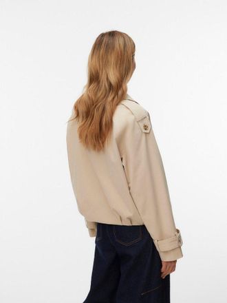 Vero Moda Kurzjacke VMCHELSEA MADDY SHORT JACKET Kunstfaser, im Trenchcoat Style
