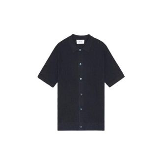 Nn.07 Kurz&auml;rmeliger Polopullover mit Kn&ouml;pfen - - Shirts - Herren - Blau - S