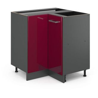 Vicco Meuble dangle R-Line, Rouge bordeaux Haute brillance, 75.6 cm sans plan de travail Vicco