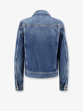 Golden Goose Womens Denim Jacket Slim Fit Blue Cotton