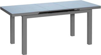 M&S Collection Table de jardin extensible en aluminium anthracite Ibiza 8 à 10 personnes