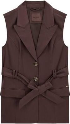 Guess Blazer sans manches Carla en lin m&eacute;lang&eacute;