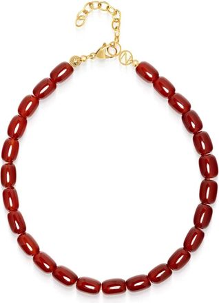 Nialaya Homme, Accessoires, Jaune, Taille: 3Xs/2Xs Agate Beaded Necklace