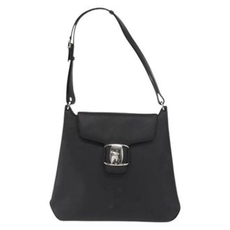 Ferragamo Sac bandouli&egrave;re en cuir Pre-owned - Femme - Pre-owned - Noir - Taille: ONE Size