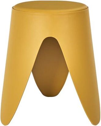 The Home Deco Factory HD0295, Senfgelber Eve-Hocker, Les PTits Prix, Zeitgenössisch, Möbel, Sitz, Bank und Hocker, 30x46x30 cm, Sitzhöhe 46 cm, Senfgelb
