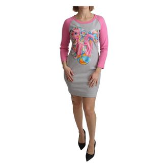 Moschino Crew Neck 3/4 Sleeve Sweater Dress - - Dresses - Damen - Mehrfarbig - M