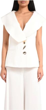 Simona Corsellini Femme, Blouses et Chemises, Blanc, Taille: 40 FR Blouses