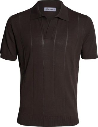 KANGRA Homme, Tops, Brun, Taille: L Polo Sans Boutons