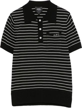 A.P.C. A.p.c., Femme, Tops, Noir, Taille: 40 FR Polo Aline