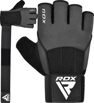 RDX Sports Fitness Handschuhe, Trainingshandschuhe mit 3 Handgelenk-Stabilisierungsplatten, 15 Zoll Langer Riemen Non-Slip Handflächenschutz, Sporthandschuhe für