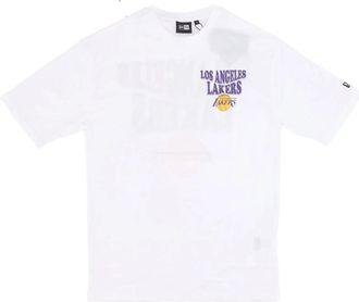 New Era NBA Script Lakers Tee Wei&szlig;/Lila - - Sport - Herren - Wei&szlig; - L