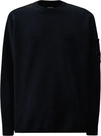 C.P. Company C.p. Company, Homme, Pulls, Bleu, Taille: L Cotton Chenille Pullover