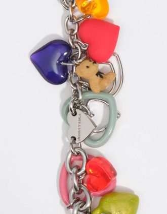 Bimba & Lola bracelet multi-breloques coeur en argent fonc&eacute;