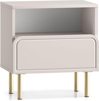 Selsey Selsey LOPPA - Table de chevet avec tiroir et niche, beige cachemire, 50 cm