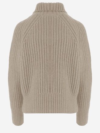 Allude Womens Sweater Cashmere And Silk Beige