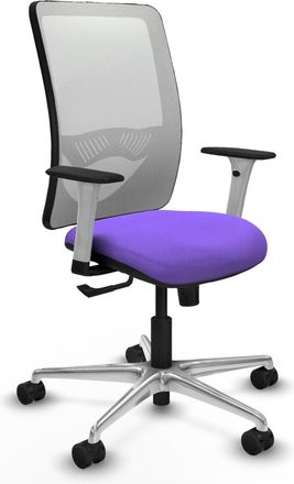 Piqueras y Crespo Schreibtischstuhl Zulema mit R&uuml;ckenlehne und wei&szlig;en und schwarzen Armlehnen, h&ouml;henverstellbare Lendenwirbelst&uuml;tze, mit 3 Positionen ausgestattet, Wei&szlig;