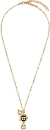 Ferragamo collier Gancini à breloque fleur - Or