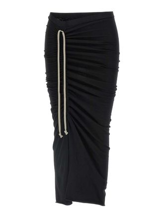 Rick Owens Jupe Midi - Noir
