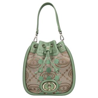La Carrie Monogram Leder- und Stofftasche - - Bags - Damen - Gr&uuml;n - ONE SIZE