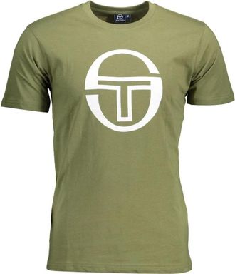 Sergio Tacchini Gr&uuml;nes Baumwoll Herren T-Shirt - - Tops - Herren - Gr&uuml;n - XL