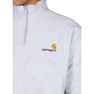 Carhartt Work in Progress Sweatshirt col zipp&eacute; en coton m&eacute;lang&eacute;