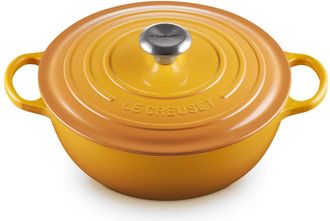 LE CREUSET Le Creuset Signature La Marmite aus Gusseisen, Ø 26 cm, Für alle Herdarten und Induktion geeignet, Volumen: 4,1 l, 4,255 kg, Nectar, 21114266724430