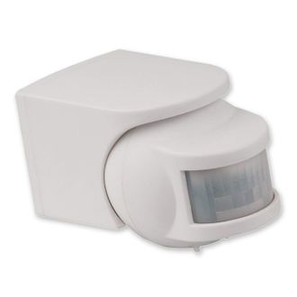 Lampenlux IR Bewegungsmelder Sensor Au&szlig;enleuchte Wei&szlig; 210&deg; Ausleuchtung dreh & schwenkbar