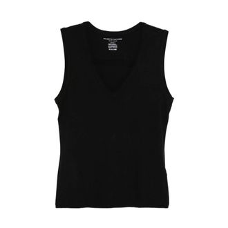 Majestic Filatures Femme, Tops, Noir, Taille: 42 FR T-shirt sans manches