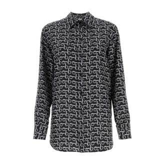 Burberry Monogramm-Print Seidenhemd - - Blouses & Shirts - Damen - Mehrfarbig - 2XS