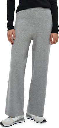Peppercorn Damen Rosalia High Waisted Breit Bein Stricken Grau | Herbst Größe M Hose, 8242 Light Grey Mel, M