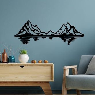 Hanah Home Stylish Black Decorative Metal Wall Accessory, 25 x 72 cm | 100% Metal, 1.5 mm Thick | Lightweight & Easy to Hang | Perfect for Home Decor