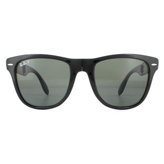 Ray-Ban Lunettes De Soleil Ray-Ban Raying Wayfarer 4105 Noir Vert Polaris&eacute; 601/58 54mm