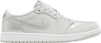 Nike Homme, Chaussures, Gris, Taille: 45 1/2 EU 1 Retro Low OG Metallic Silver