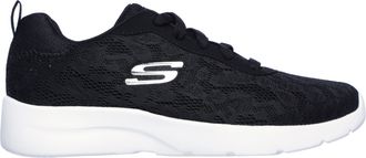 Skechers Sneaker SKECHERS Dynamight 2.0 Homespun, Damen, Gr. 39, schwarz, wei&szlig;, Textil, Schuhe Sneaker, Trainingsschuh, Laufschuh, Schn&uuml;rschuh mit gepolstertem